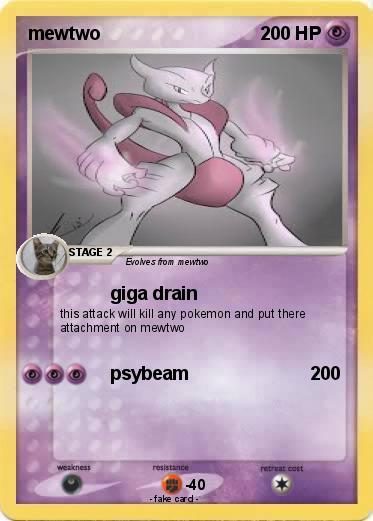 Pokémon mewtwo 5233 5233 - giga drain - My Pokemon Card