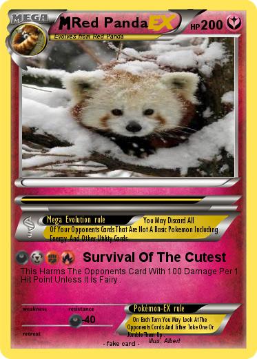 Pokémon Red Panda 129 129 - Survival Of The Cutest - My Pokemon Card
