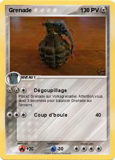 Pokémon Grenade - Dégoupillage - Ma carte Pokémon