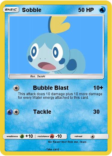 Pokémon Sobble 26 26 - Bubble Blast - My Pokemon Card