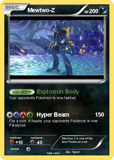 Pokémon Mewtwo Z 4 4 - Explosion Body - My Pokemon Card