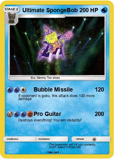 Pokémon Ultimate SpongeBob 3 3 - Bubble Missile - My Pokemon Card