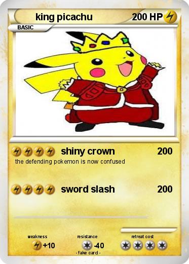 Pokémon king picachu - shiny crown - My Pokemon Card