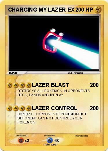 Pokémon CHARGING MY LAZER EX - LAZER BLAST - My Pokemon Card