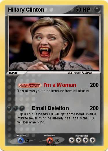 Pokémon Hillary Clinton 60 60 - I'm a Woman - My Pokemon Card