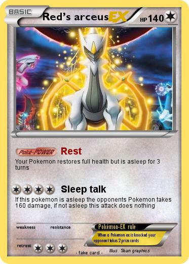 Pokémon Red s arceus - Rest - My Pokemon Card