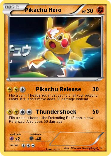 Pokémon Pikachu Hero 1 1 - Pikachu Release - My Pokemon Card