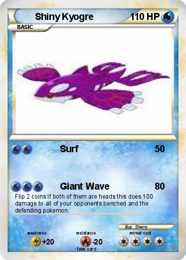 Pokémon Shiny Kyogre 4 4 - Surf - My Pokemon Card