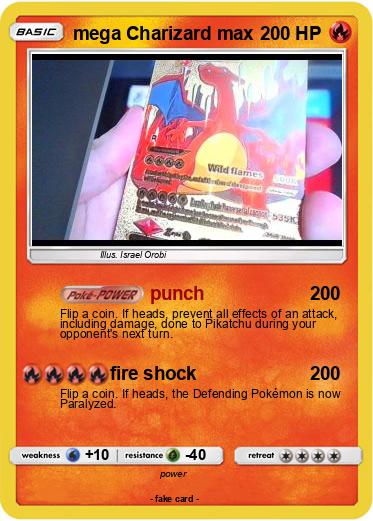 Pokémon mega Charizard max - punch - My Pokemon Card