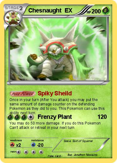 Pokémon Chesnaught EX 4 4 - Spiky Sheild - My Pokemon Card