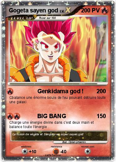 Pokémon Gogeta sayen god - Genkidama god ! - Ma carte Pokémon