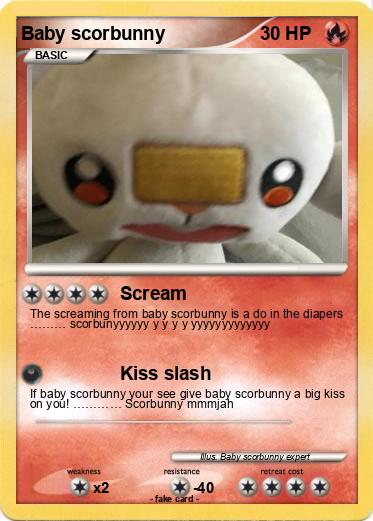Pokémon Baby scorbunny - Scream - My Pokemon Card