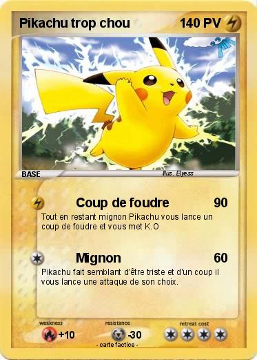 Pokémon Pikachu trop chou - Coup de foudre - Ma carte Pokémon