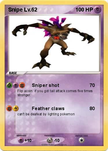 Pokémon Snipe Lv 62 62 - Sniper shot - My Pokemon Card