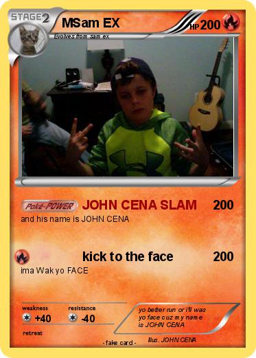 Pokémon MSam EX - JOHN CENA SLAM - My Pokemon Card