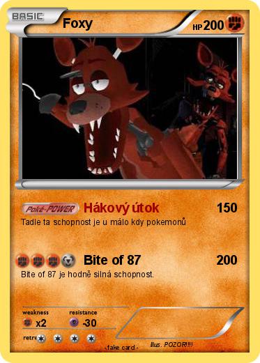 Pokémon Foxy 1547 1547 - Hákový útok - My Pokemon Card