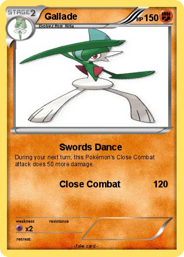 Pokémon Gallade 279 279 - Swords Dance - My Pokemon Card
