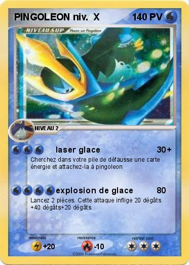 Pokémon PINGOLEON niv X 1 1 - laser glace - Ma carte Pokémon
