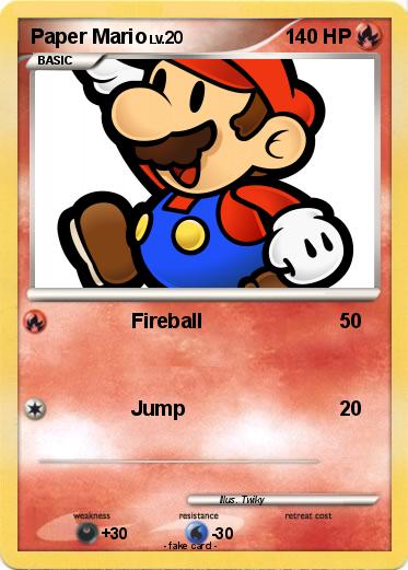 Pokémon Paper Mario 211 211 - Fireball - My Pokemon Card