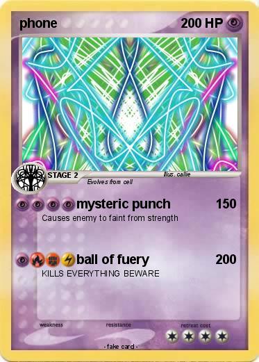 Pokémon phone 24 24 - mysteric punch - My Pokemon Card