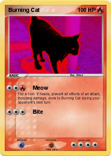 Pokémon Burning Cat - Meow - My Pokemon Card