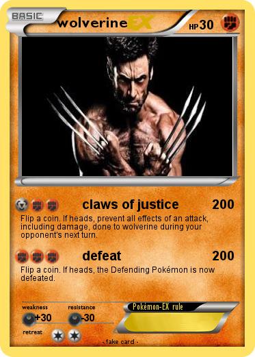 Pokémon wolverine 573 573 - claws of justice - My Pokemon Card