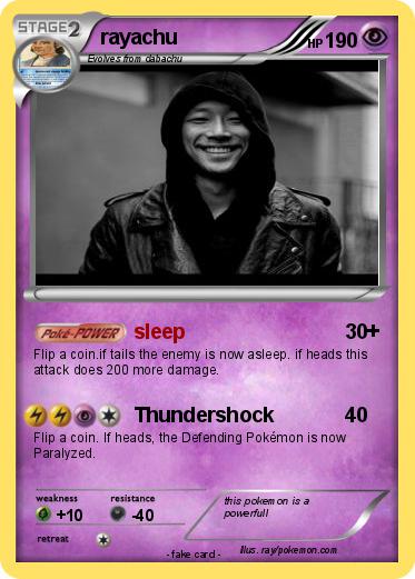 Pokémon rayachu 1 1 - sleep - My Pokemon Card