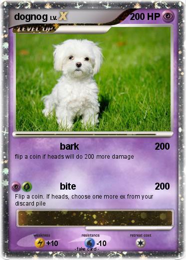 Pokémon dognog - bark - My Pokemon Card