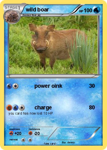 Pokémon wild boar 4 4 - power oink - My Pokemon Card