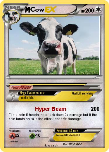 Pokémon Cow 696 696 - Hyper Beam - My Pokemon Card
