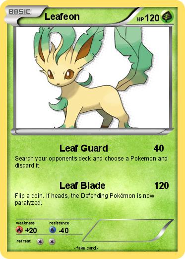 Pokémon Leafeon 518 518 - Leaf Guard - My Pokemon Card