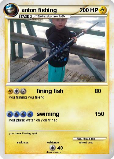 Pokémon anton fishing - fining fish - My Pokemon Card