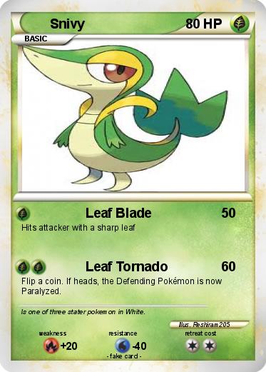 Pokémon Snivy 372 372 - Leaf Blade - My Pokemon Card