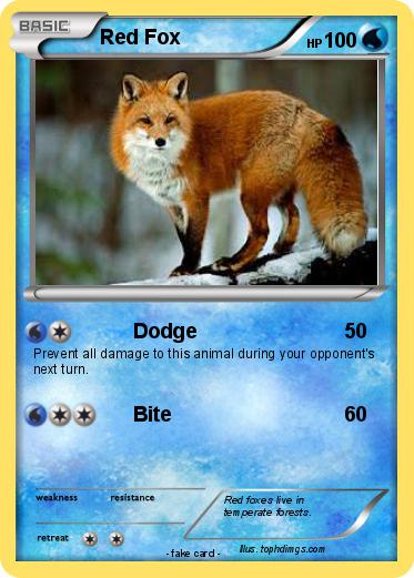 Pokémon Red Fox 35 35 - Dodge - My Pokemon Card
