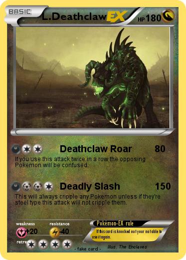 Pokémon L Deathclaw - Deathclaw Roar - My Pokemon Card