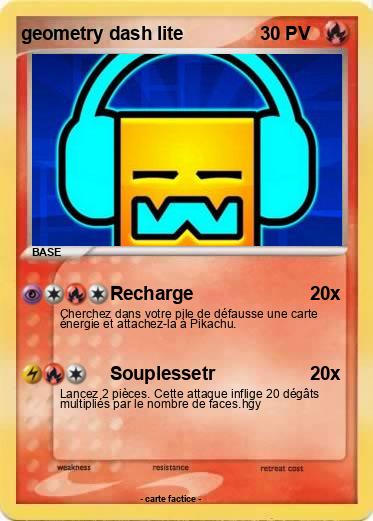 Pokémon geometry dash lite 1 1 - Recharge - Ma carte Pokémon