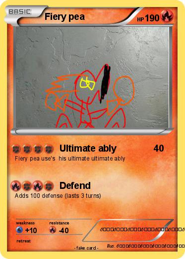 Pokémon Fiery pea - Ultimate ably - My Pokemon Card