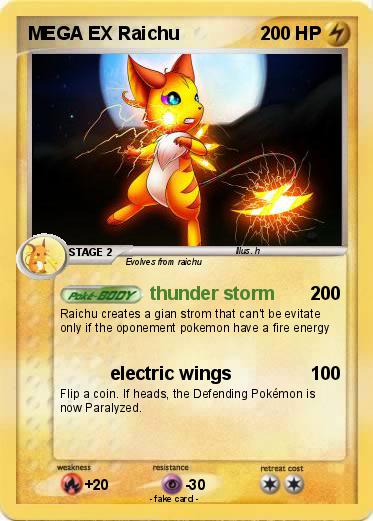 Pokémon MEGA EX Raichu - thunder storm - My Pokemon Card
