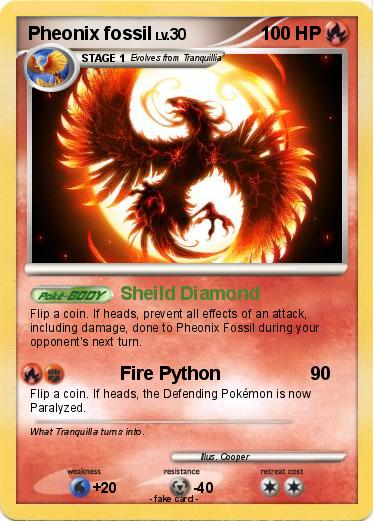 Pokémon Pheonix fossil - Sheild Diamond - My Pokemon Card
