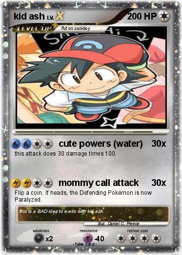 Pokémon kid ash - cute powers (water) - My Pokemon Card
