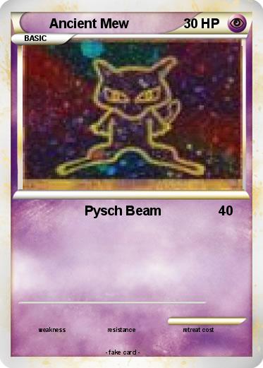 Pokémon Ancient Mew 186 186 - Pysch Beam - My Pokemon Card