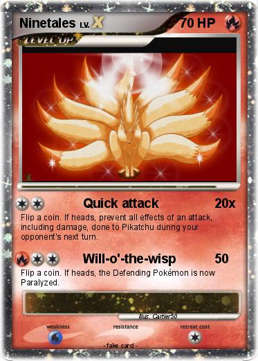 Pokémon Ninetales 225 225 - Quick attack - My Pokemon Card