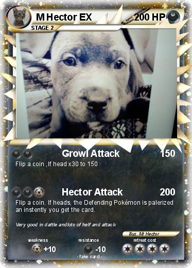 Pokémon M Hector EX 1 1 - Growl Attack - My Pokemon Card