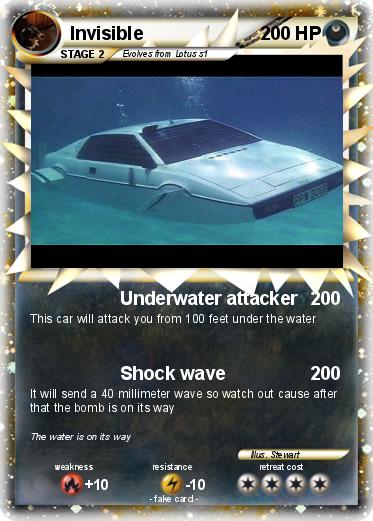Pokémon Invisible 128 128 - Underwater attacker - My Pokemon Card