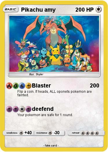 Pokémon Pikachu amy - Blaster - My Pokemon Card