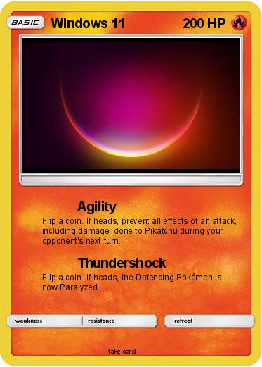 Pokémon Windows 11 3 3 - Agility - My Pokemon Card