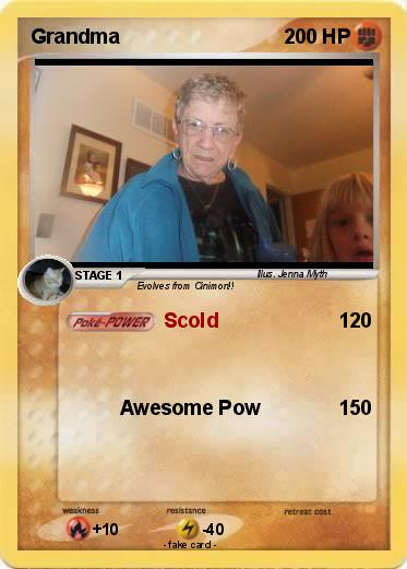Pokémon Grandma 114 114 - Scold - My Pokemon Card