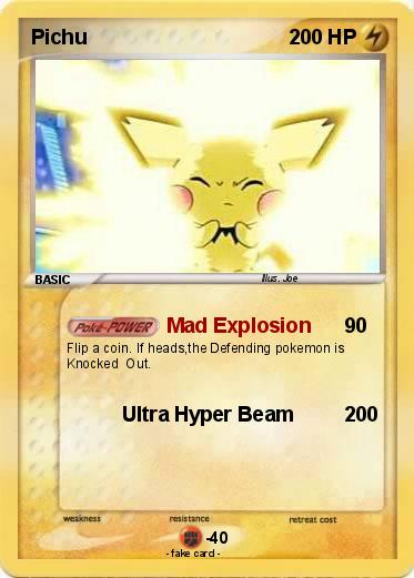 Pokémon Pichu 1337 1337 - Mad Explosion - My Pokemon Card