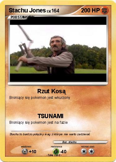 Pokémon Stachu Jones 2 2 - Rzut Kosą - Twoja własna karta pokemon