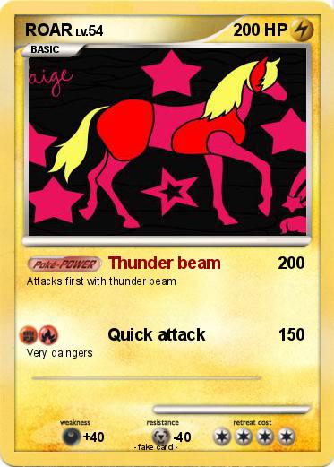 Pokémon ROAR 45 45 - Thunder beam - My Pokemon Card